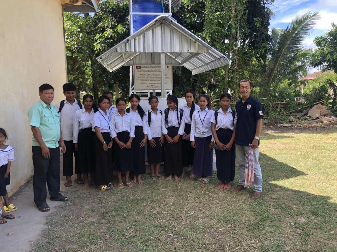 Stung Klech Secondery Schoolに高架水槽方式による水道が完成 | JECSAカンボジア